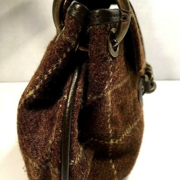 J. Crew | Bags | J Crew Small Brown Wool Chain Strap Handbag | Poshmark